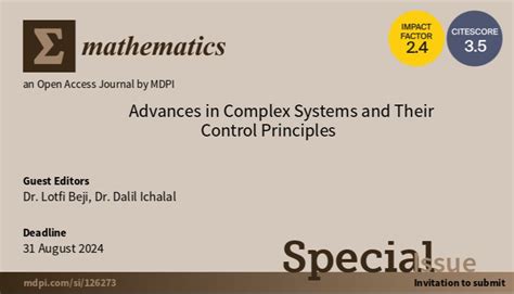 Mathematics Mdpi On Linkedin Complexsystems Control Mdpiopenaccess Comscimathmdpi