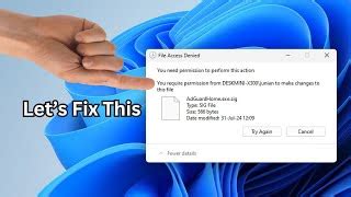 How To Fix File Access Denied Issue On Windows