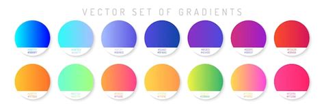다채로운 그라데이션 배경 세트 프리미엄 벡터