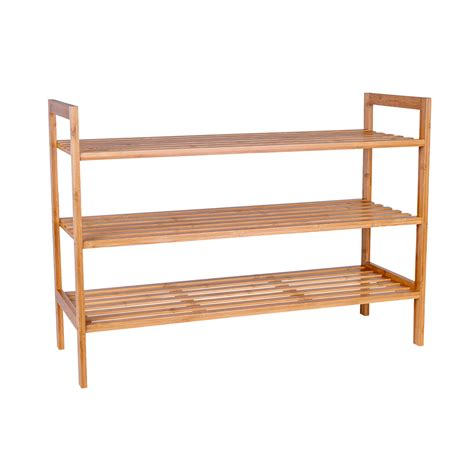 Bamboo Stackable Shoe Rack Flexi Storage
