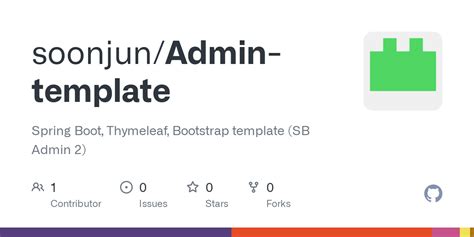 Github Soonjunadmin Template Spring Boot Thymeleaf Bootstrap