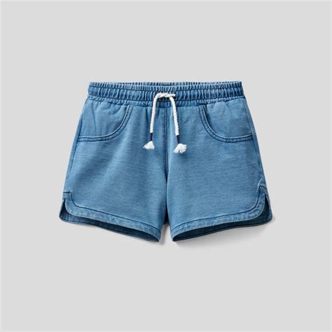 Шорты United Colors of Benetton цвет голубой 4BAYC900O_902 купить по ...