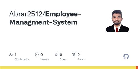 GitHub Abrar2512 Employee Managment System