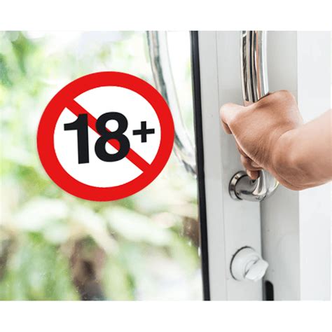 Забранено за лица под 18г Стикери знаци и табели