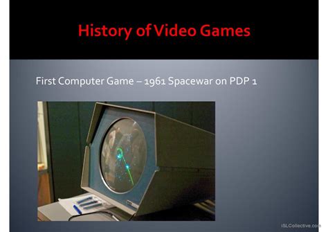 Computer Games Consoles History An English Esl Powerpoints
