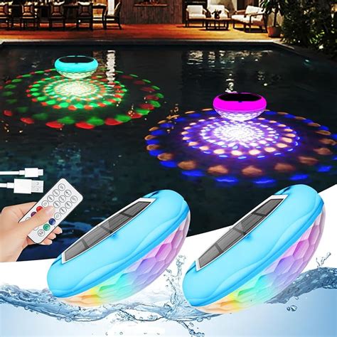 Pool Lights 2 In 1 Solar Usb Rechargeable Floating Pool Lights 669