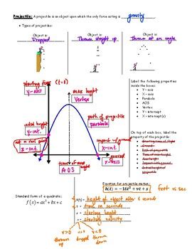 Teacher Guide Lesson 9 5 Quadratic Applications Projectile Motion
