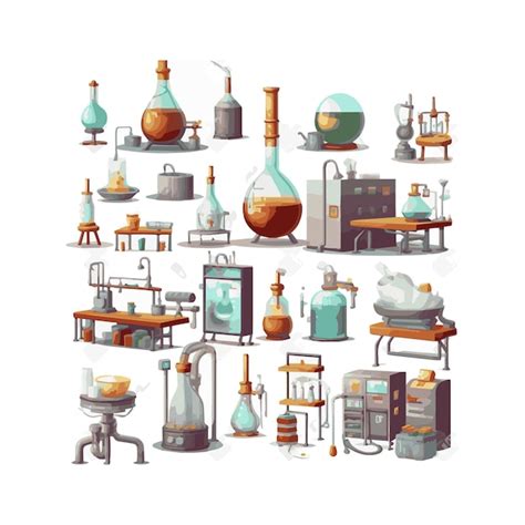 Premium Vector Scientists With Simple Characters Are Experimenting With Huge Experimental