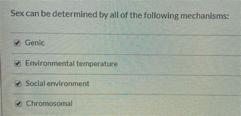 Solved Sex Can Be Determined By All Of The Following