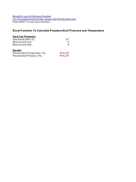 Calculate Pseudocritical Pressure And Temperature Pdf Computers
