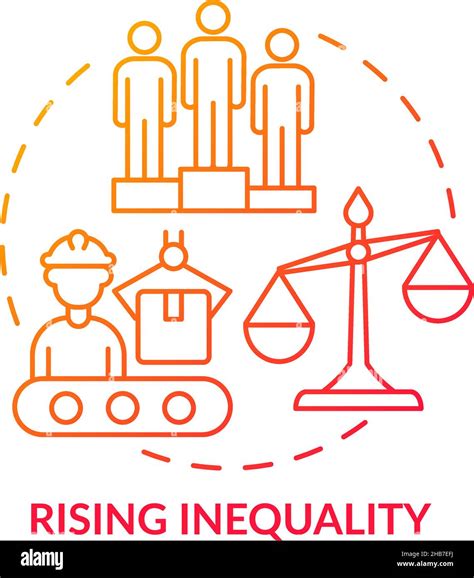 Rising Inequality Red Gradient Concept Icon Stock Vector Image And Art Alamy
