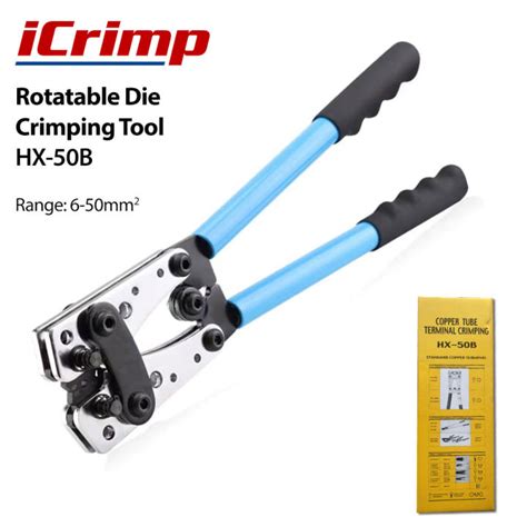Cable Lug Rotating Die Crimping Tool For Awg Wire Copper Lugs Heavy
