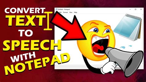 How To Convert Text To Speech With Notepad Youtube