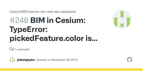 BIM In Cesium TypeError PickedFeature Color Is Undefined Issue CesiumGS Cesium Ion