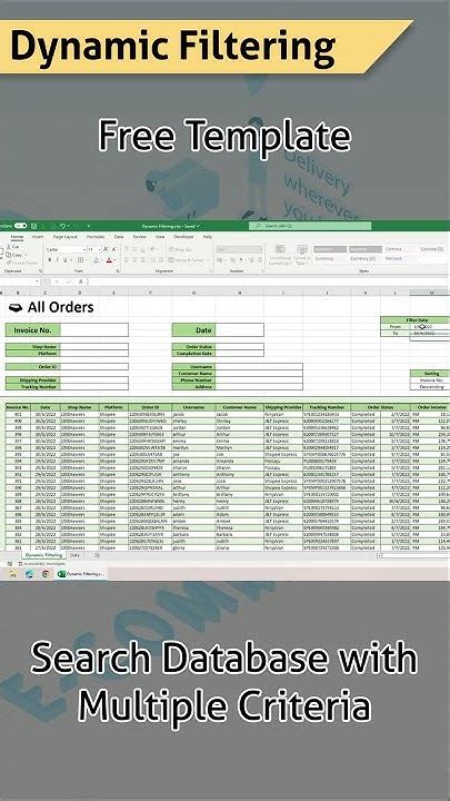 Dynamic Filtering Search Database With Multiple Criteria Youtube