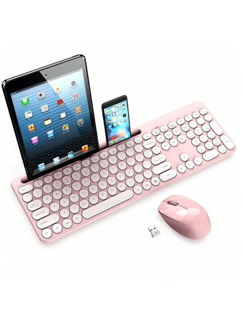 Leadsail Leadsail Wireless Keyboard And Mouse Combo Full Sized Ergonomic Computer Keyboard With