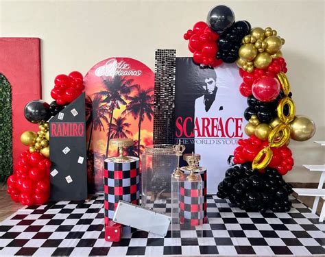 Scarface Decoración Globos Fiesta De La Mafia Decoración De Unas