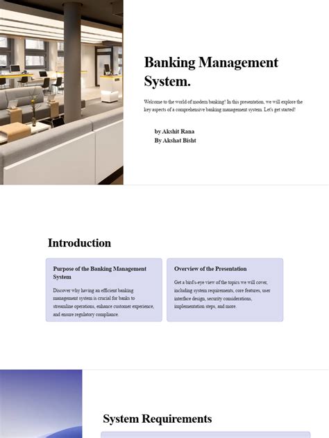 Banking Management System In 15 Pages Download Free Pdf