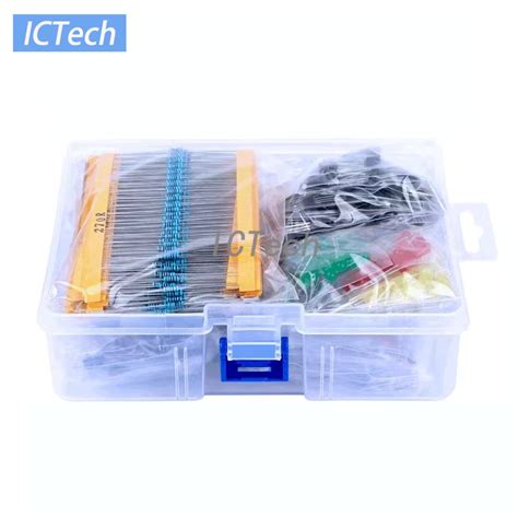 1490pcs Electronic Components Kit Resistor Capacitor Set Package Resistor Capacitor Transistor