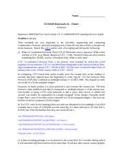 Homework Solutions Pdf Name ECE Homework Timers Solutions Reference MSP X Xx