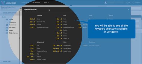 How To Get Help In Vertabelo Vertabelo Database Modeler