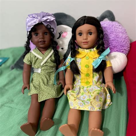 1930s Wrap Around Doll Dress Fits For 18 Inch American Dolls Etsy