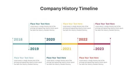 Company History Six Milestone Timeline Powerpoint Template Slidekit