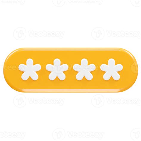 Password Icon Rendering Illustration 3d Element 33158194 Png