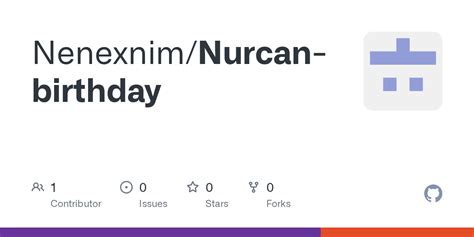 Github Nenexnim Nurcan Birthday