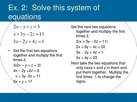 PPT Solving Systems Of Equations In Three Variables PowerPoint Presentation ID