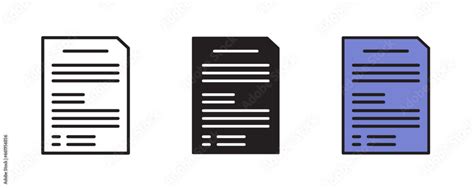 Paper Document Icon Set Report Sheet Vector Symbol Copy Or Duplicate Page Vector Symbol Copy