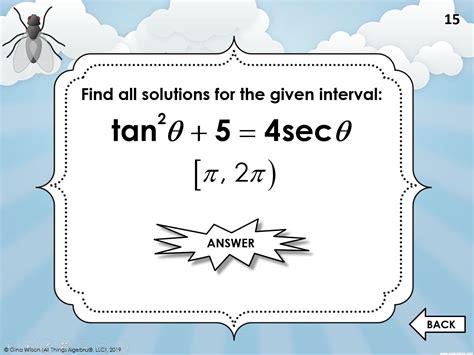 Trigonometric Equations Fly Swatter Bingo Game All Things Algebra®