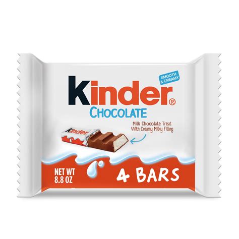 Kinder Chocolate Milk Chocolate Bar Individually Wrapped Candy 18