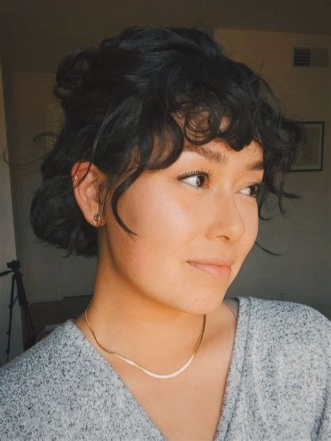 Curly Bob With Bangs Big Short Hair Bob Haircut Curly Short Curly