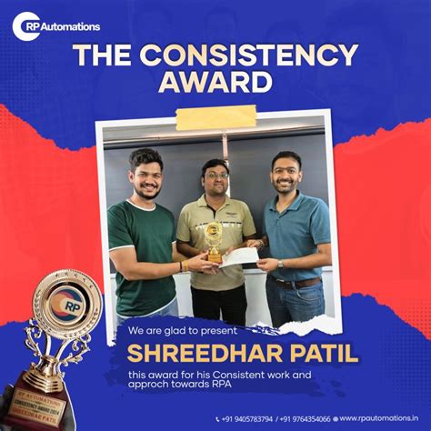 Rp Automations On Linkedin Consistencyaward Workhard Rpautomations