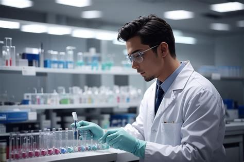 Premium AI Image Biochemistry Lab Exploration