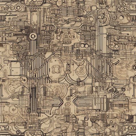 Digital Circuit Board Pattern High Quality Downloadable Paper Pack Seamless Patterns Printable