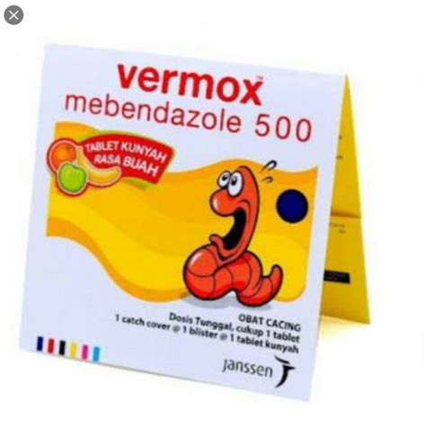Jual Vermox Mebendazole 500 1s Shopee Indonesia