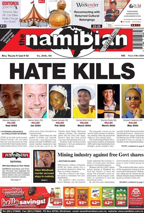 Hate Crimes Against Lgbti Community On The Increase In Namibia