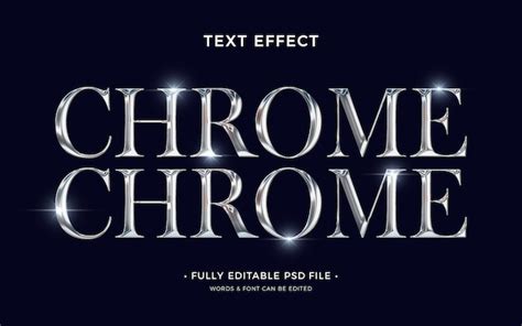 Premium Psd Chrome Text Effect