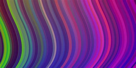 Dark Multicolor Vector Background With Bent Lines Vector Art At Vecteezy