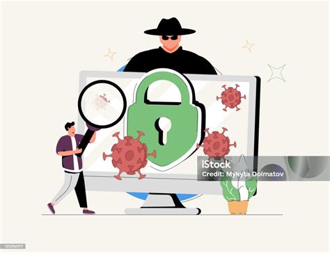 바이러스 백신 소프트웨어 개발 악성 코드 컴퓨터 바이러스 및 스파이웨어 산업 사이버 보안 사이버 보안 위험 개념에 대한 스톡 벡터 아트 및 기타 이미지 Istock
