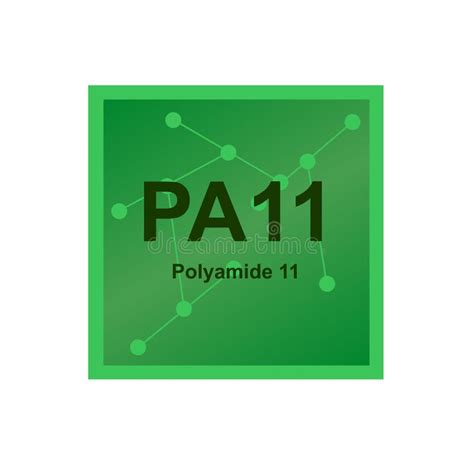 Vector Symbol of Polyamide 11 â€“ PA11 Polymer on the Background from ...