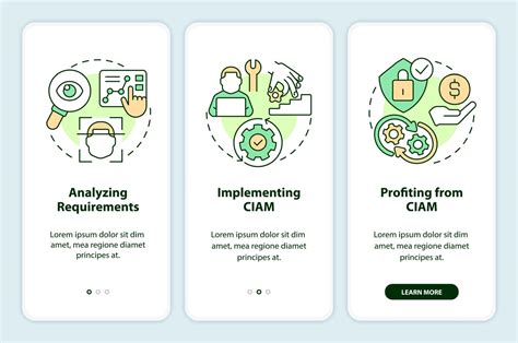 Implementing Ciam Onboarding Mobile App Screen Business Improvement Walkthrough 3 Steps