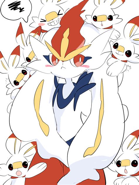 Zen Koko Cinderace Gigantamax Cinderace Scorbunny Nintendo Pokemon Highres