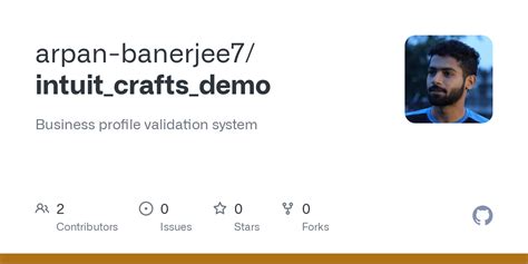 GitHub Arpan Banerjee7 Intuit Crafts Demo Business Profile