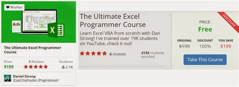 The Ultimate Excel Programmer Course Udemy Free Coupons