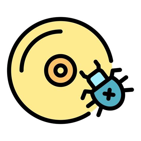 Premium Vector Disk Malware Icon Outline Disk Malware Vector Icon Color Flat Isolated
