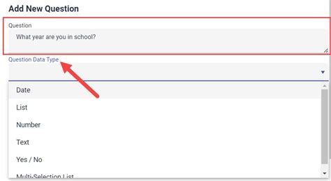 creating and using the questionnaire questions in achieve help