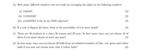 Solved A How Many Different Numbers Can You Make By